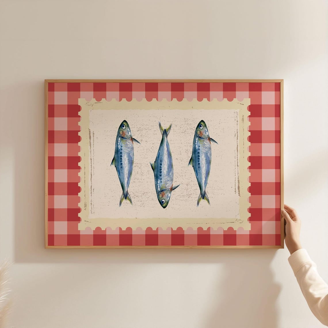 Physical Poster - Sardines Wall Art Poster Horizontal Coastal Kitchen ...