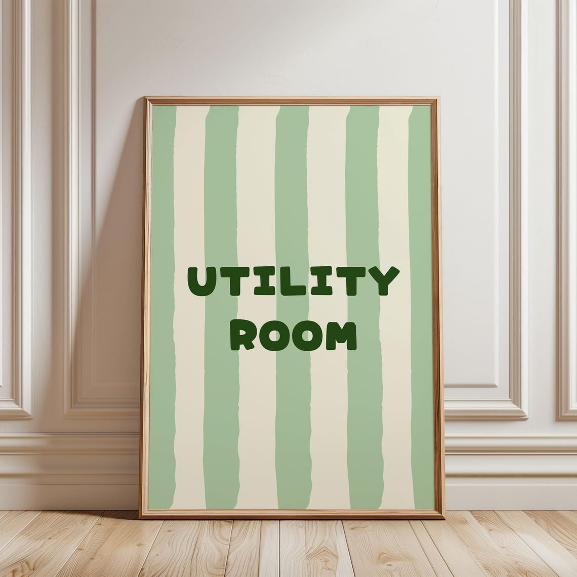 Physical Poster - Utility Room Sign Wall Art | Girly Saga Green Laundry ...