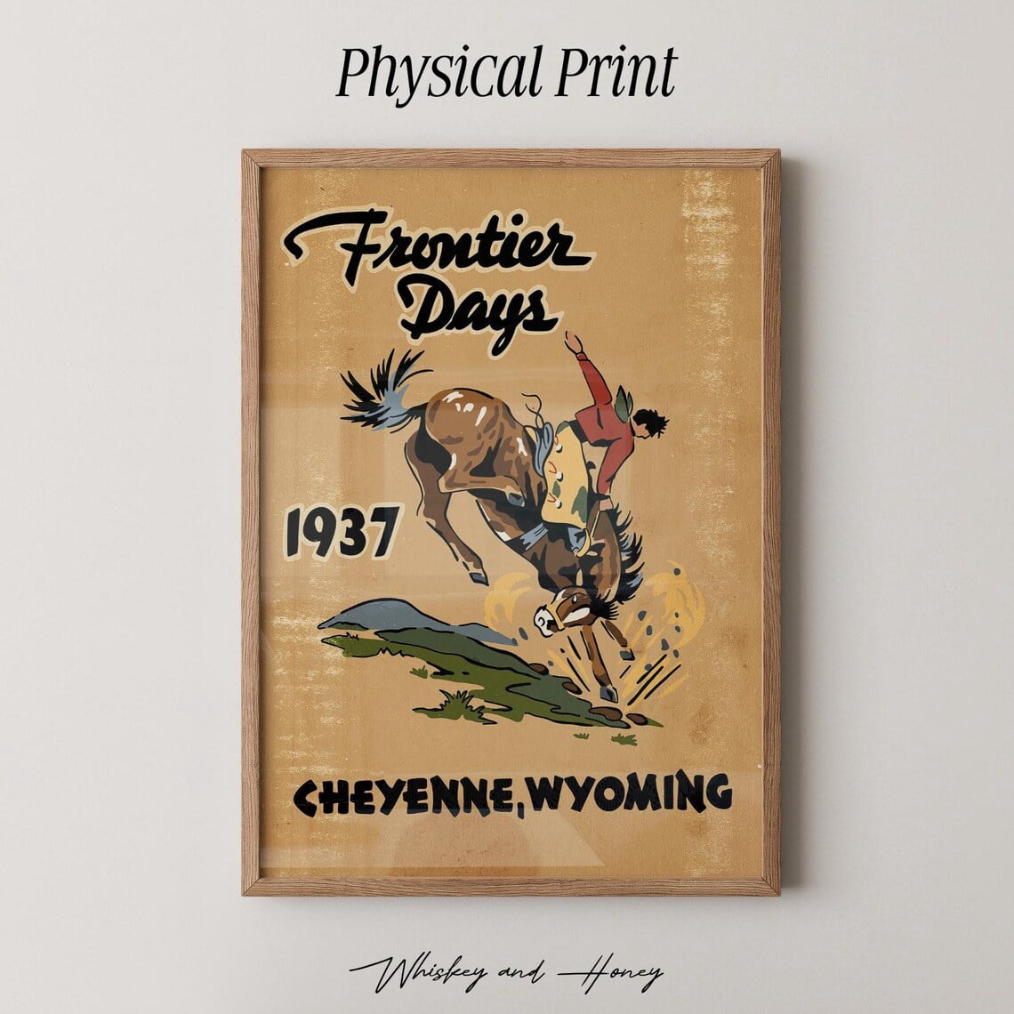Physical Print, Frontier Days Art Print, Vintage Western Art Print ...