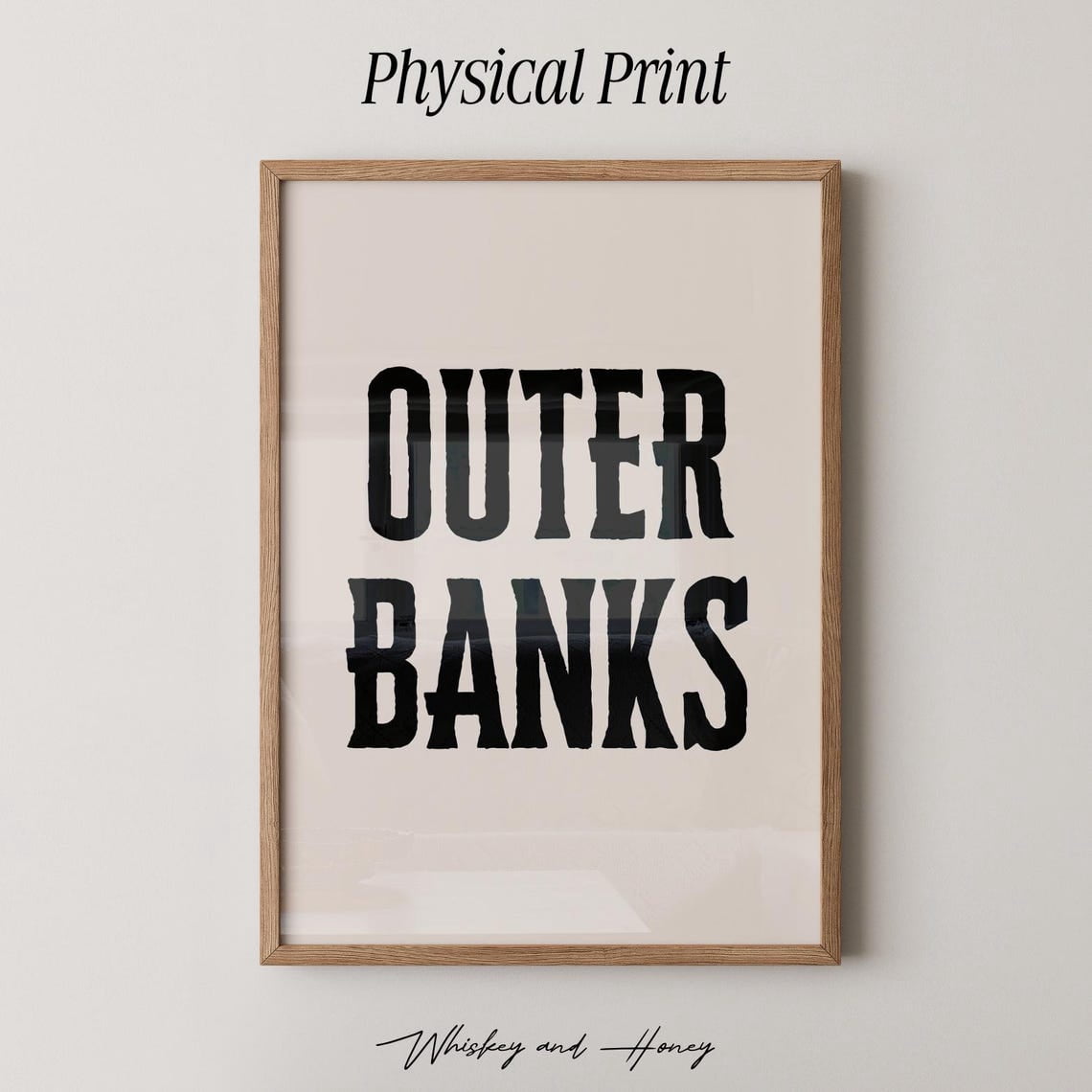 Physical Print, Outer Banks Art Print, Minimalist Poster, Travel Art ...