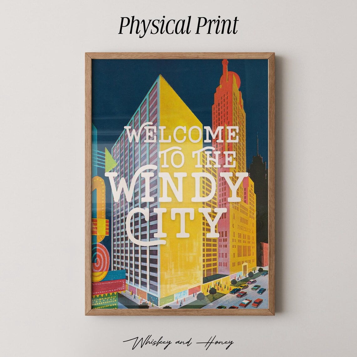 Physical Print, The Windy City Art Print, Retro Chicago Poster, Trendy ...