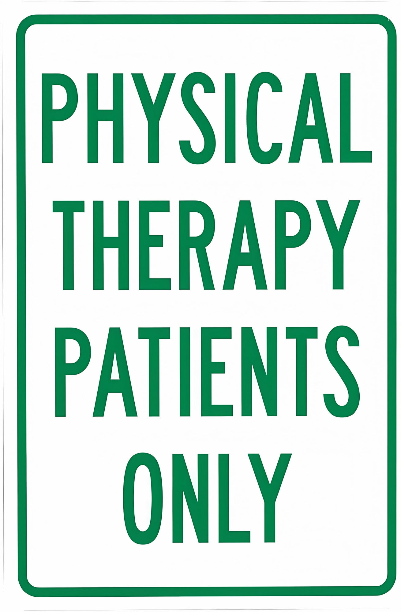 Physical Therapy Patients Only Warning Sign - 8"x12", Security Metal ...