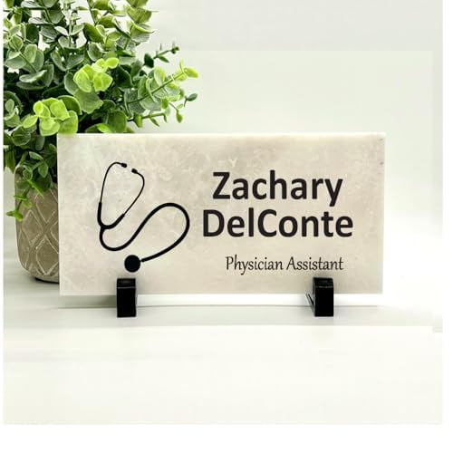 Physician Assistant Desk Name Plate - Real Stone Personalized by ...