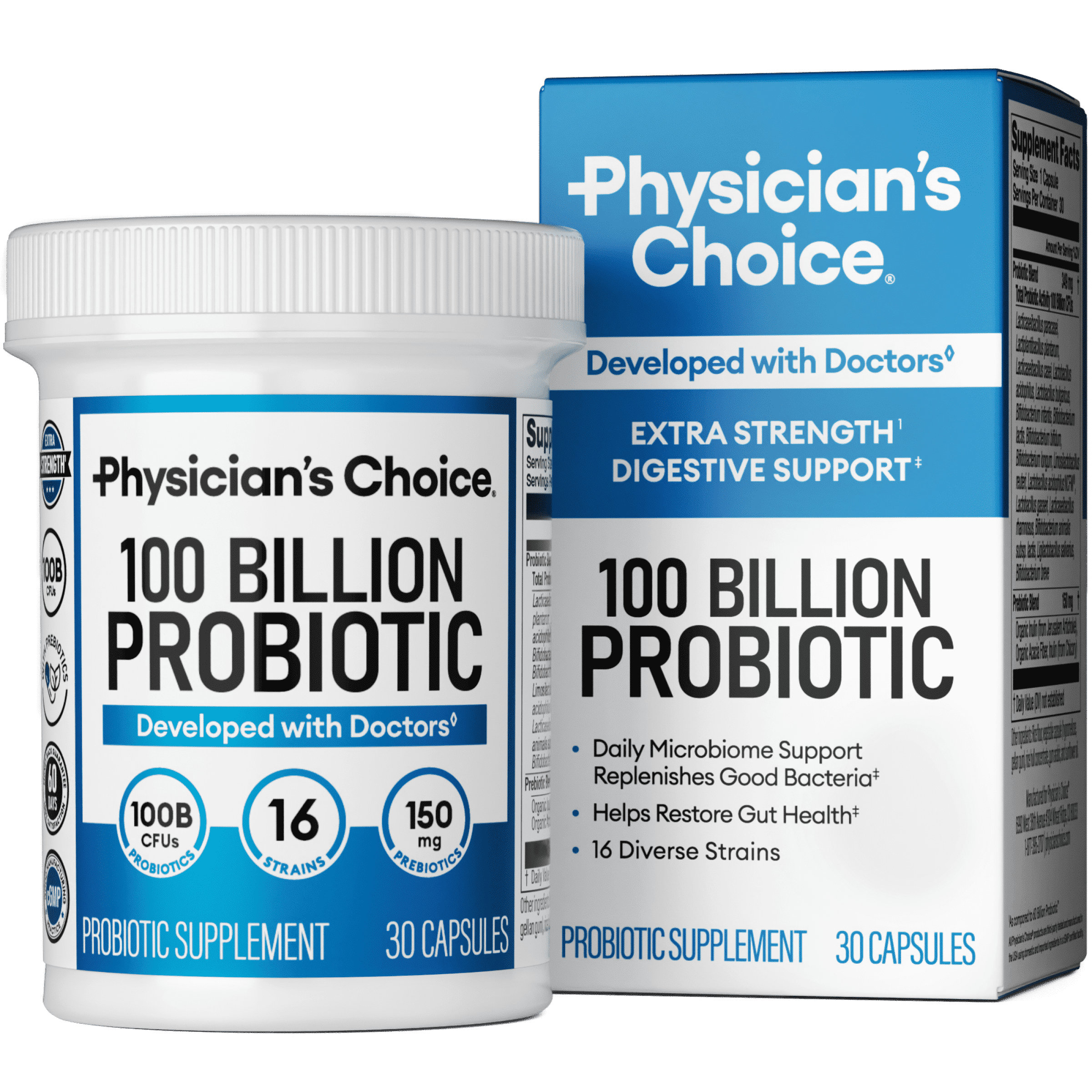 Free Shipping! Physicians' Choice 100 Billion Probiotic Supports ...