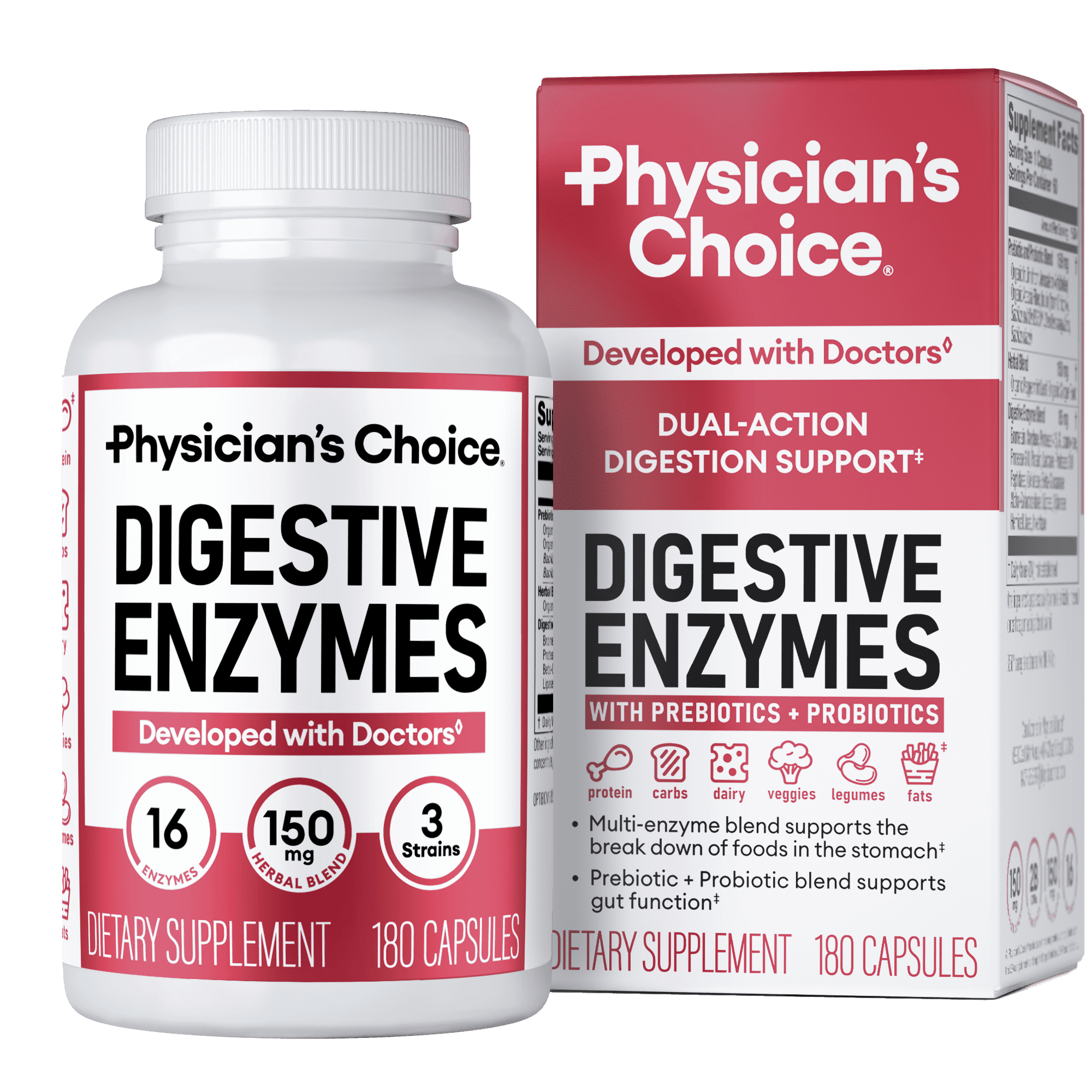 Physician's Choice Digestive Enzymes: Gut Health, Food Breakdown Relief ...