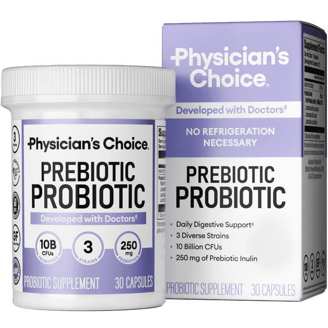 Physician's Choice Prebiotic Probiotic, Digestive Support for Men and ...