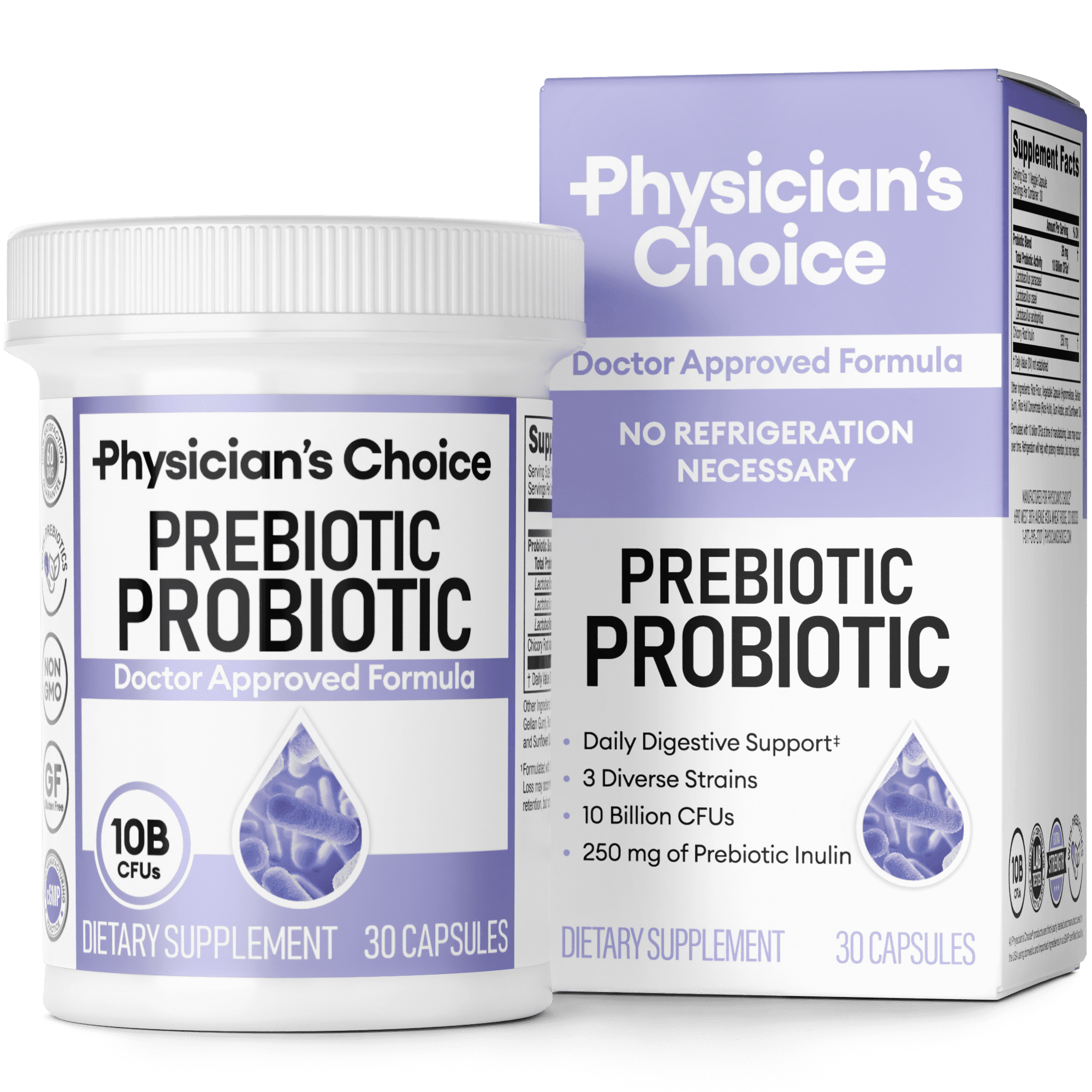 Physician's Choice Prebiotic Probiotic, Digestive Support for Men and ...