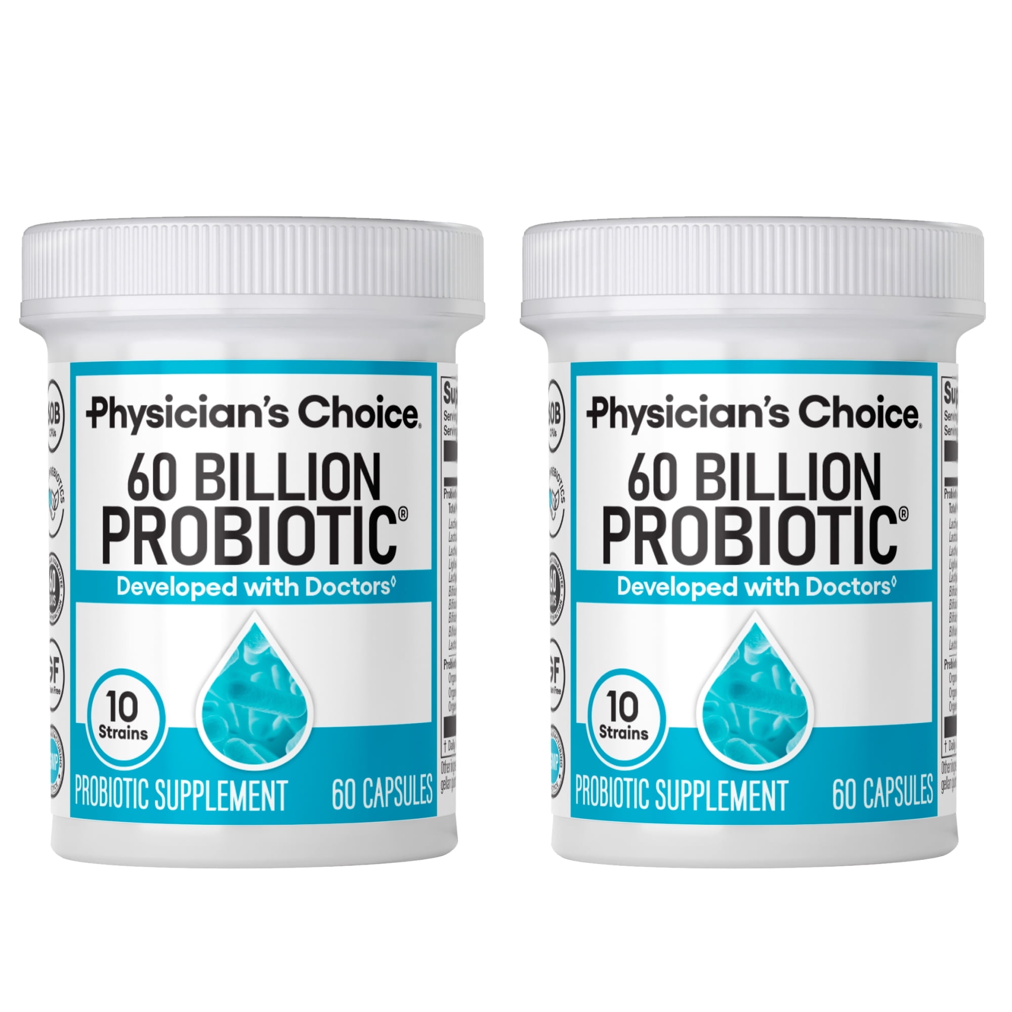 Physician's Choice Vegan Probiotics, 60 Billion CFU, 60 Count (Pack of ...