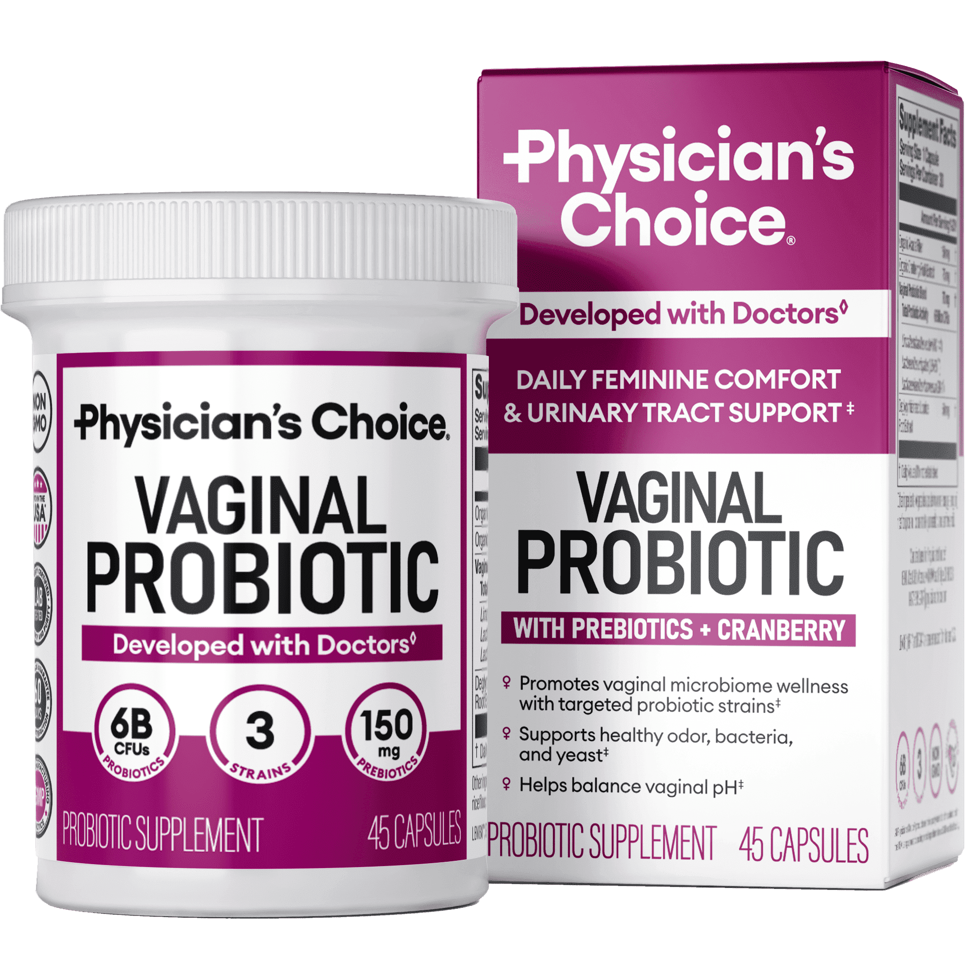 Physician's Choice Vaginal Probiotics for Women - Licorice Root, PH ...