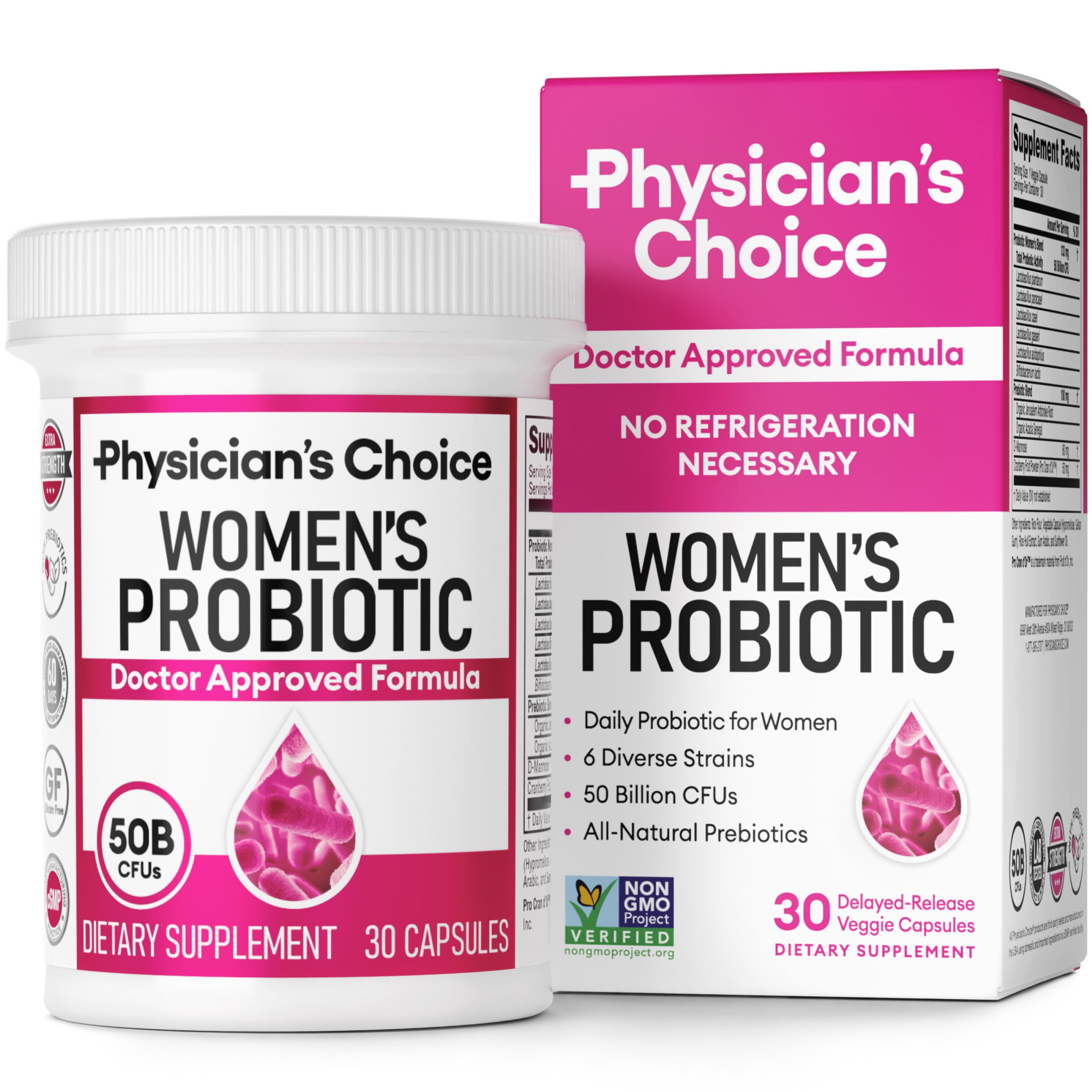 Physicians Choice Probiotic 50 Billion CFU Capsules for Women's Health ...