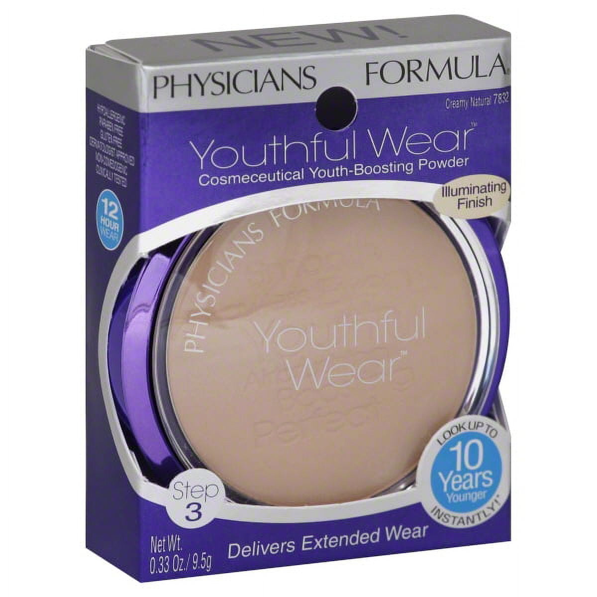 Physicians Formula Youthful Wear Youth-Boosting Powder, 7832C Creamy ...