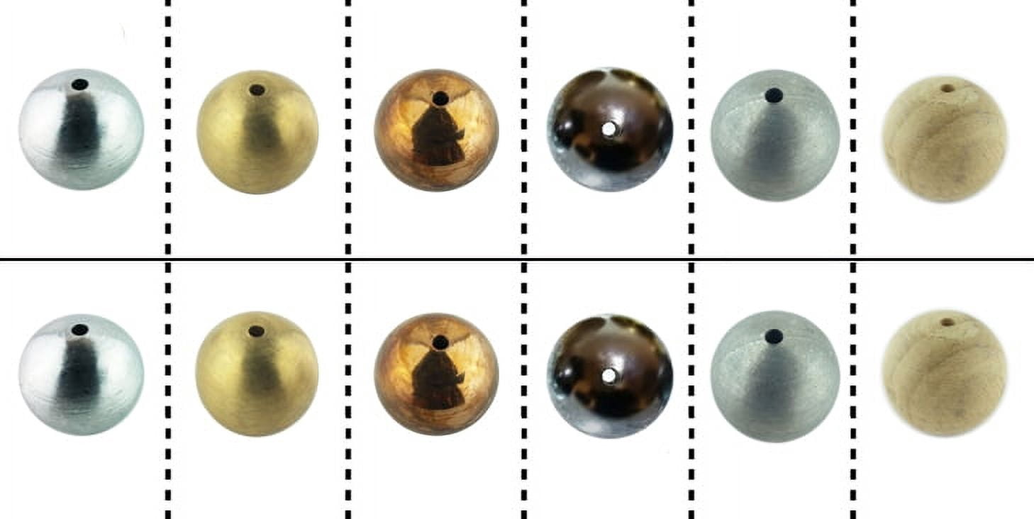 Physics Balls Set. Drilled Balls 25mm with 3mm Center Hole and a ...