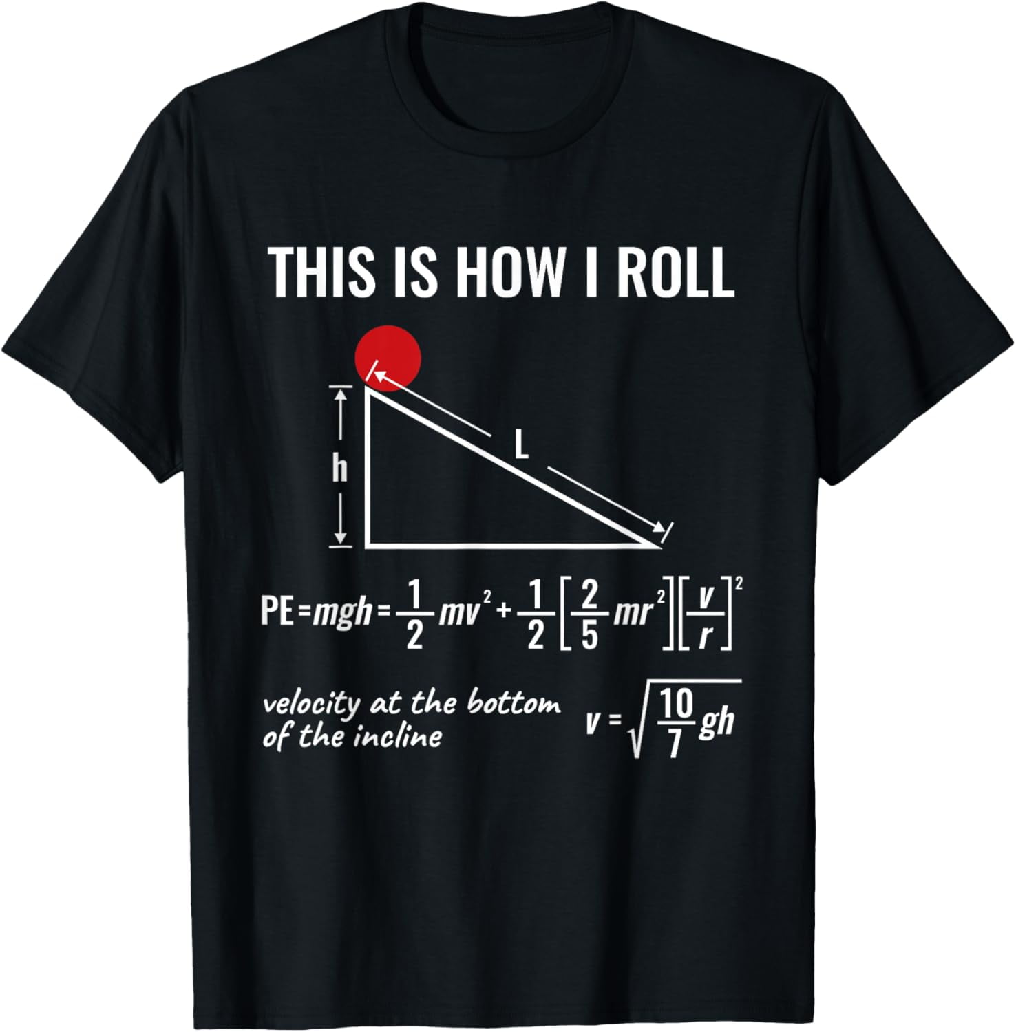 Physics Equation, Funny, This is How I Roll, Physicist T-Shirt ...