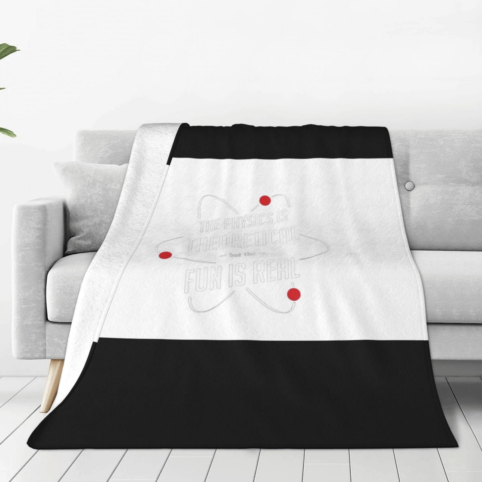 Physics Is Real Fleece Blanket Super Soft Cozy Throw Blanket, Lightweight Fuzzy Comfy Flannel ...