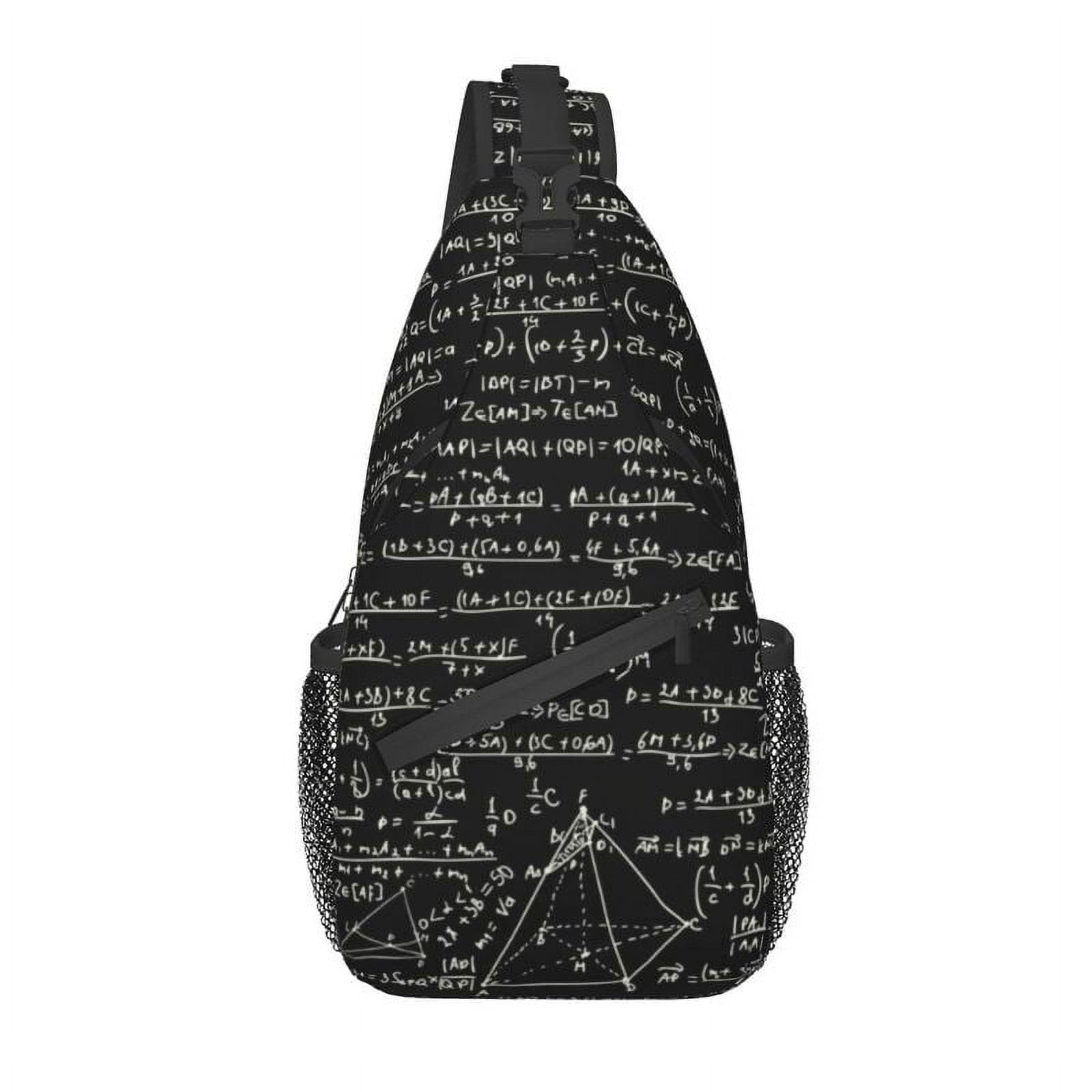 Physics Math Equations Sling Crossbody Backpack Men Custom Geek ...