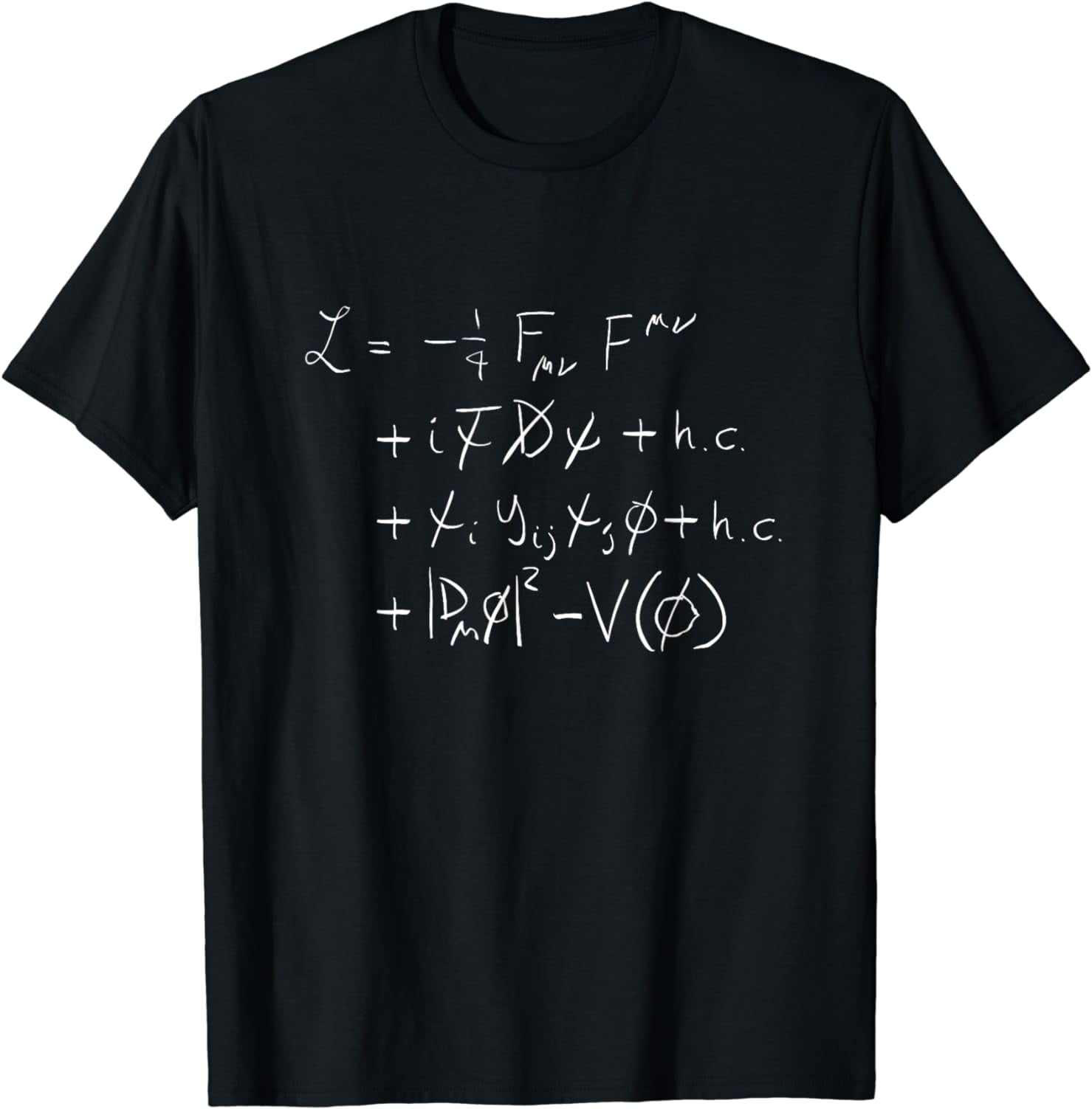 Physics Subject Standard Model Lagrangian Science Teacher T-Shirt ...