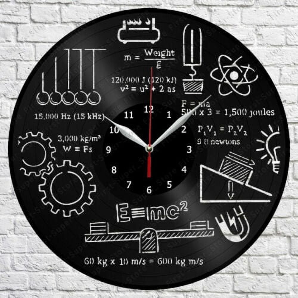 Physics Vinyl Record Wall Clock Art Decor Original Gift Vintage Wall ...