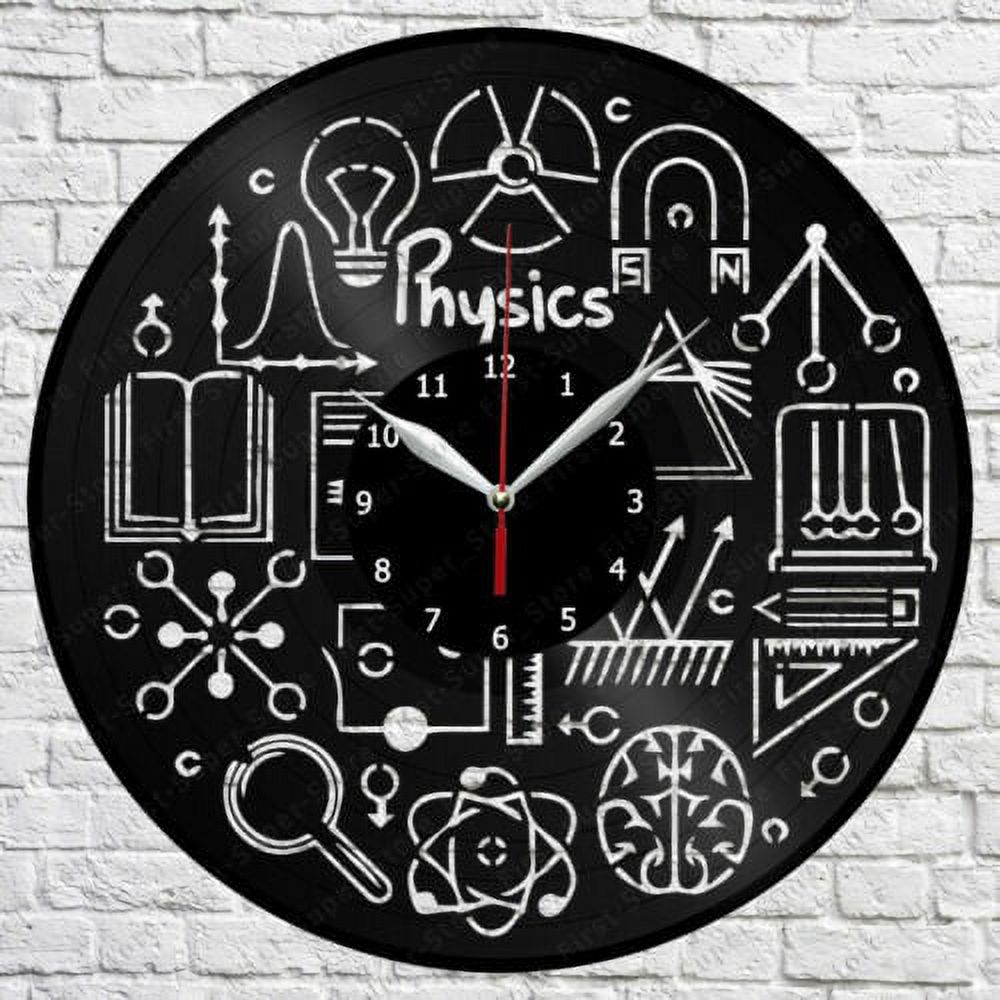 Physics Vinyl Record Wall Clock Art Decor Original Gift Vintage Wall ...