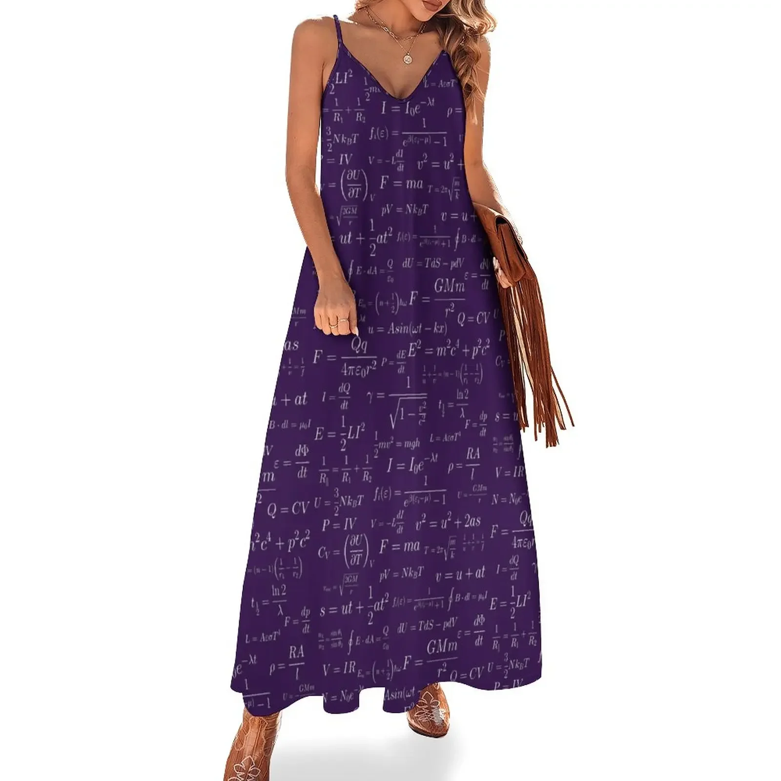 Physics purple Sleeveless Dress dresses for womens 2025 Aesthetic ...