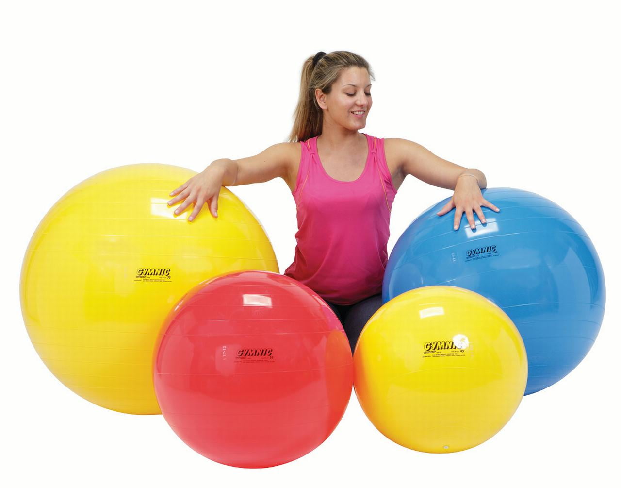 PhysioGymnic molded vinyl inflatable ball, 45cm (18in), yellow ...