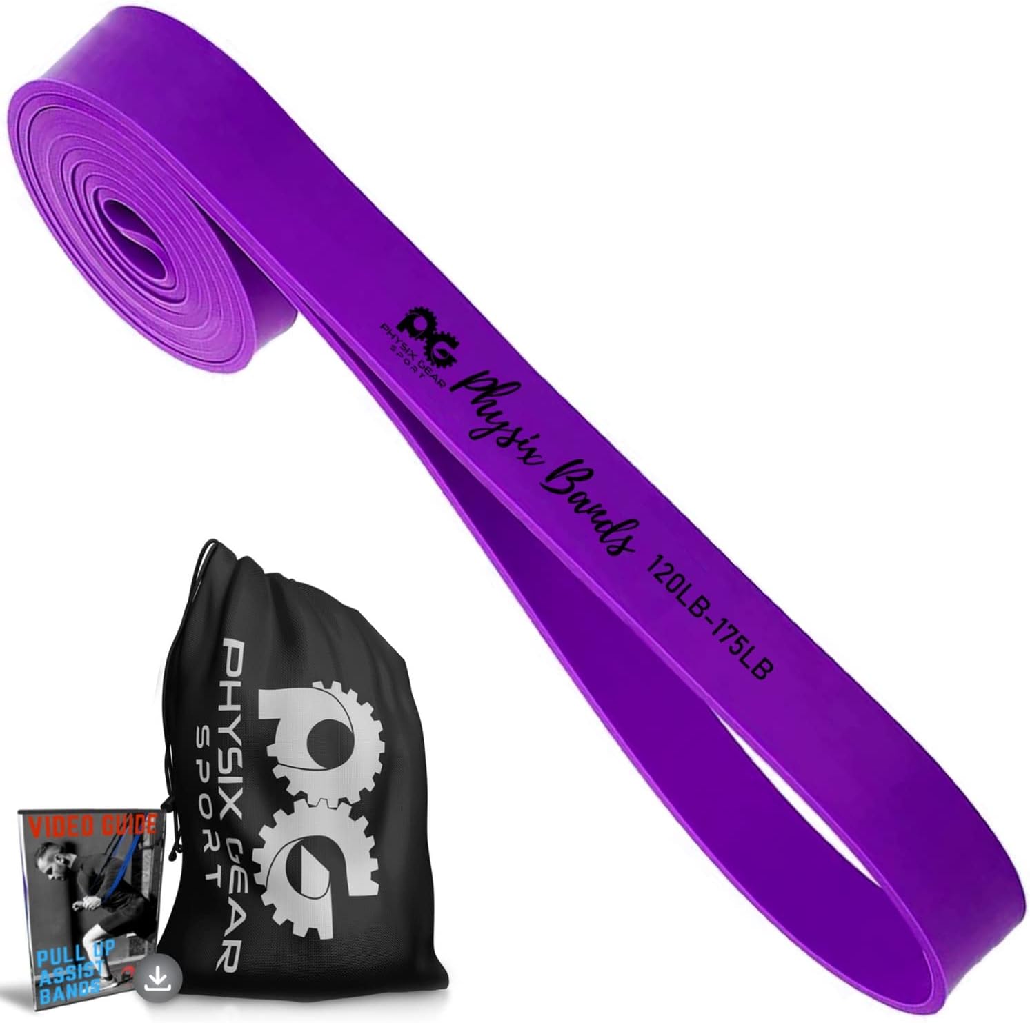 Physix Gear Workout Bands for Pullups Set, Pull Up Resistance Bands Set ...