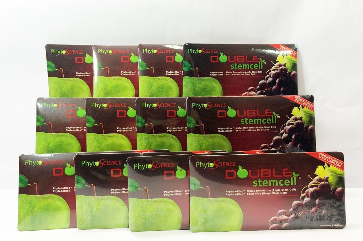 PhytoScience 12 Packs PhytoCellTech Double StemCell Apple & Grape Swiss Quality Formula ...