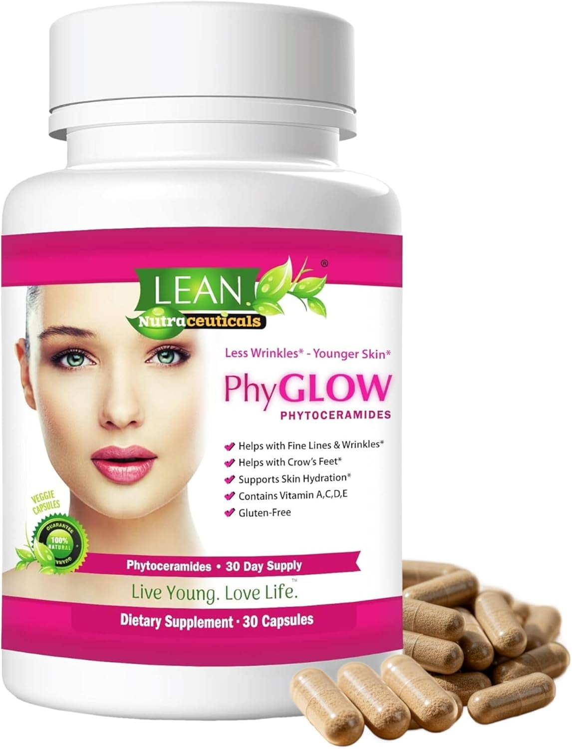 LEAN Nutraceuticals Phytoceramides 350mg Skin Care, Hydration ...