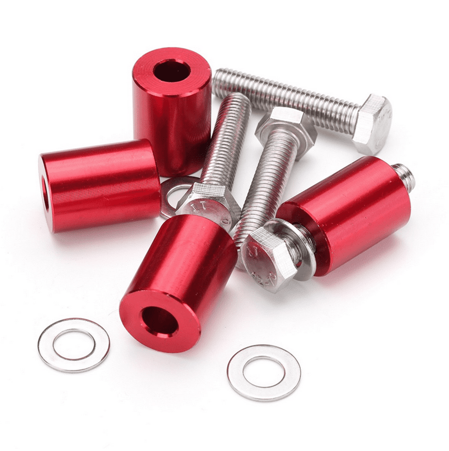 Phyun 1" Billet Hood Vent Spacer Spacers Kits Red For 8Mm Turbo Engine ...