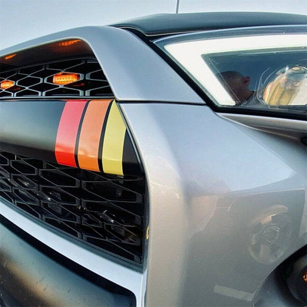 Phyun 10-Inch Classic Retro Style Tri-Color Stripe Decal Sticker For ...