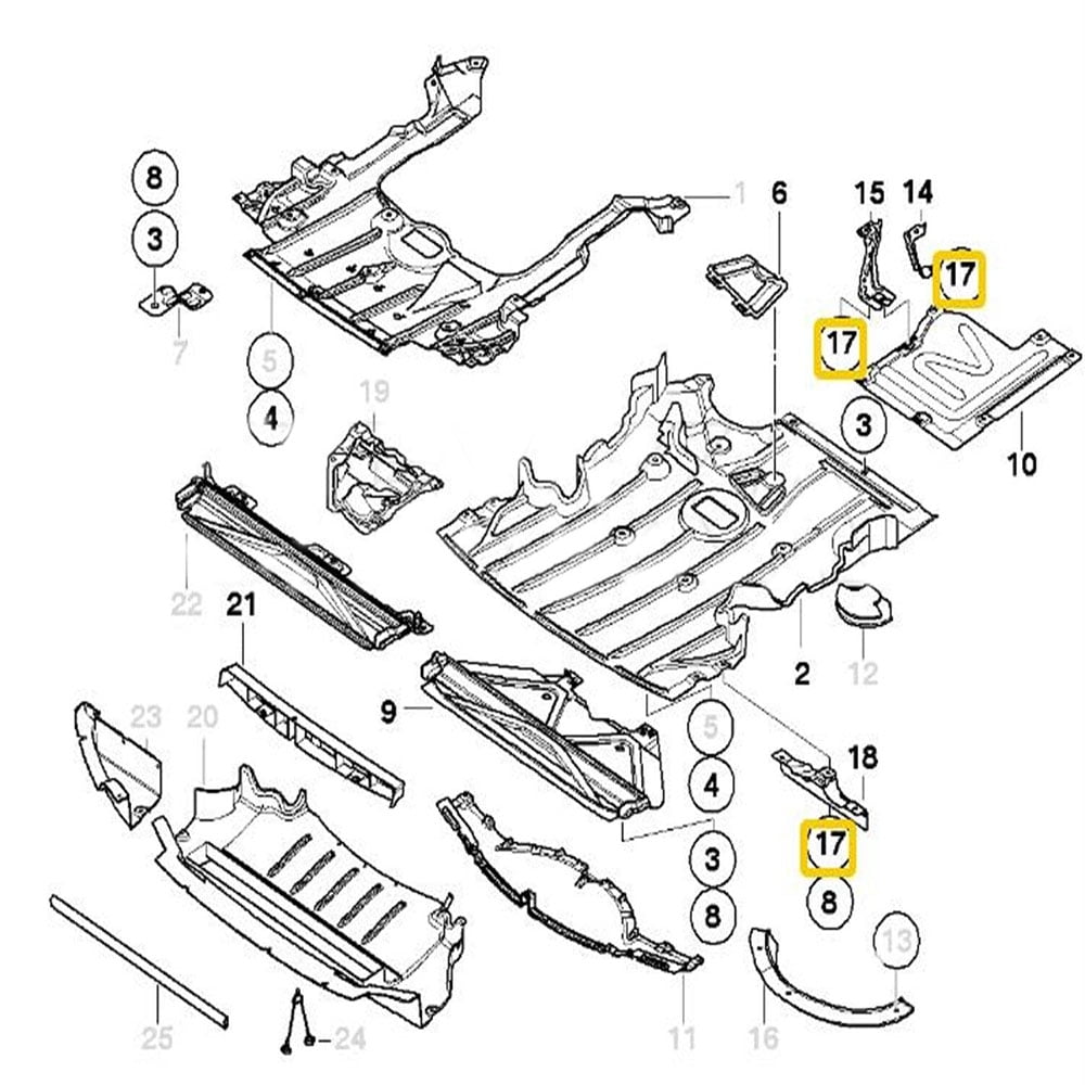 Phyun 10X Heat Protection Mounting Nut Sheet Nut 07146949380 For Bmw ...