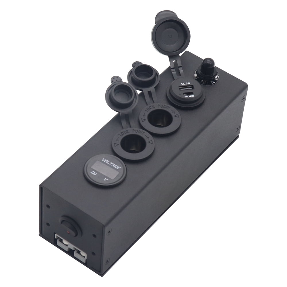 Phyun 12/24V Control Box With Power Sockets Usb+Type-C Anderson Plug ...