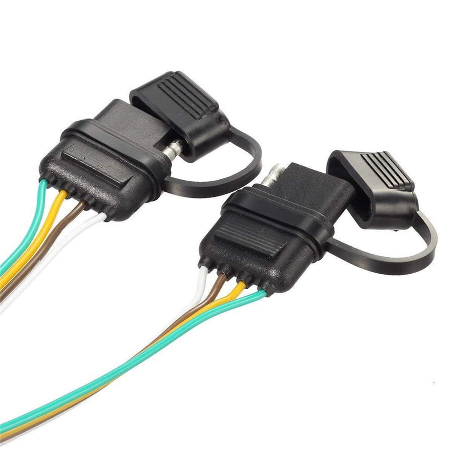 Phyun 12V Flat 4-Way 4 Pin Trailer Y-Splitter Harness Adapter LED ...