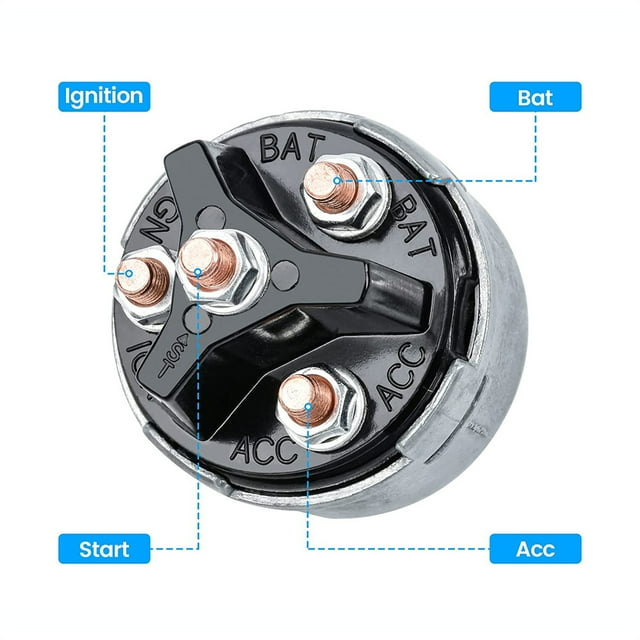 Phyun 12v Universal Engine Ignition Switch 2 Keys 4 Position on off ...