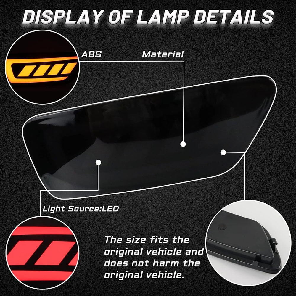 Phyun 1Pair Led Rear Bumper Fog Lamp Kit Tail Fog Light For Jeep Grand ...