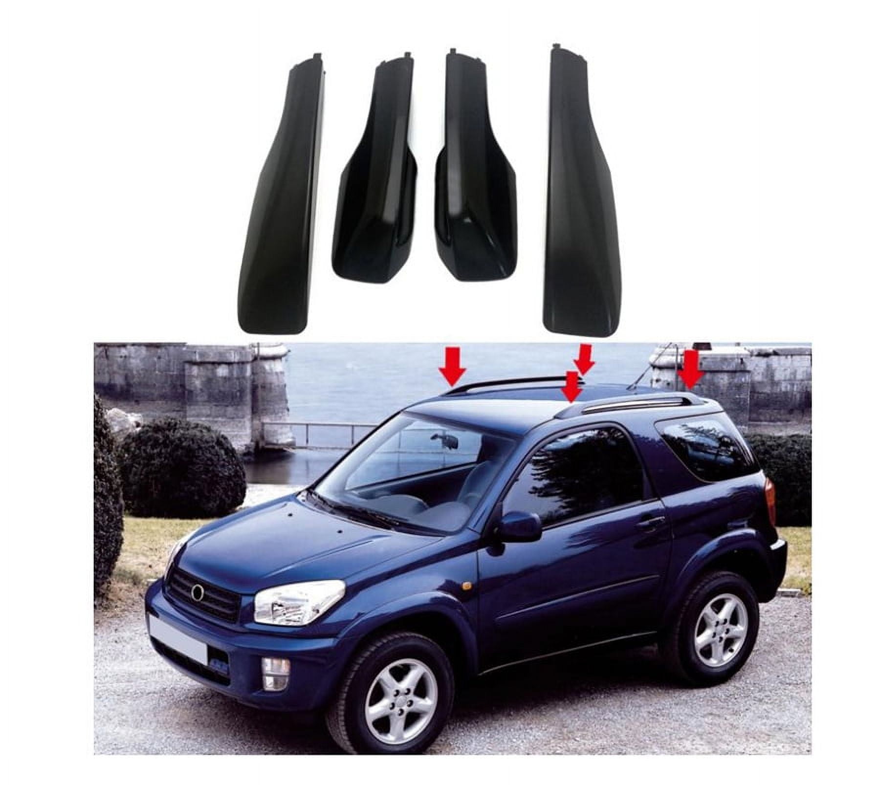 Phyun 2001-2005 For Toyota Rav4 Xa20 Black Car Roof Rack Cover Rail End ...
