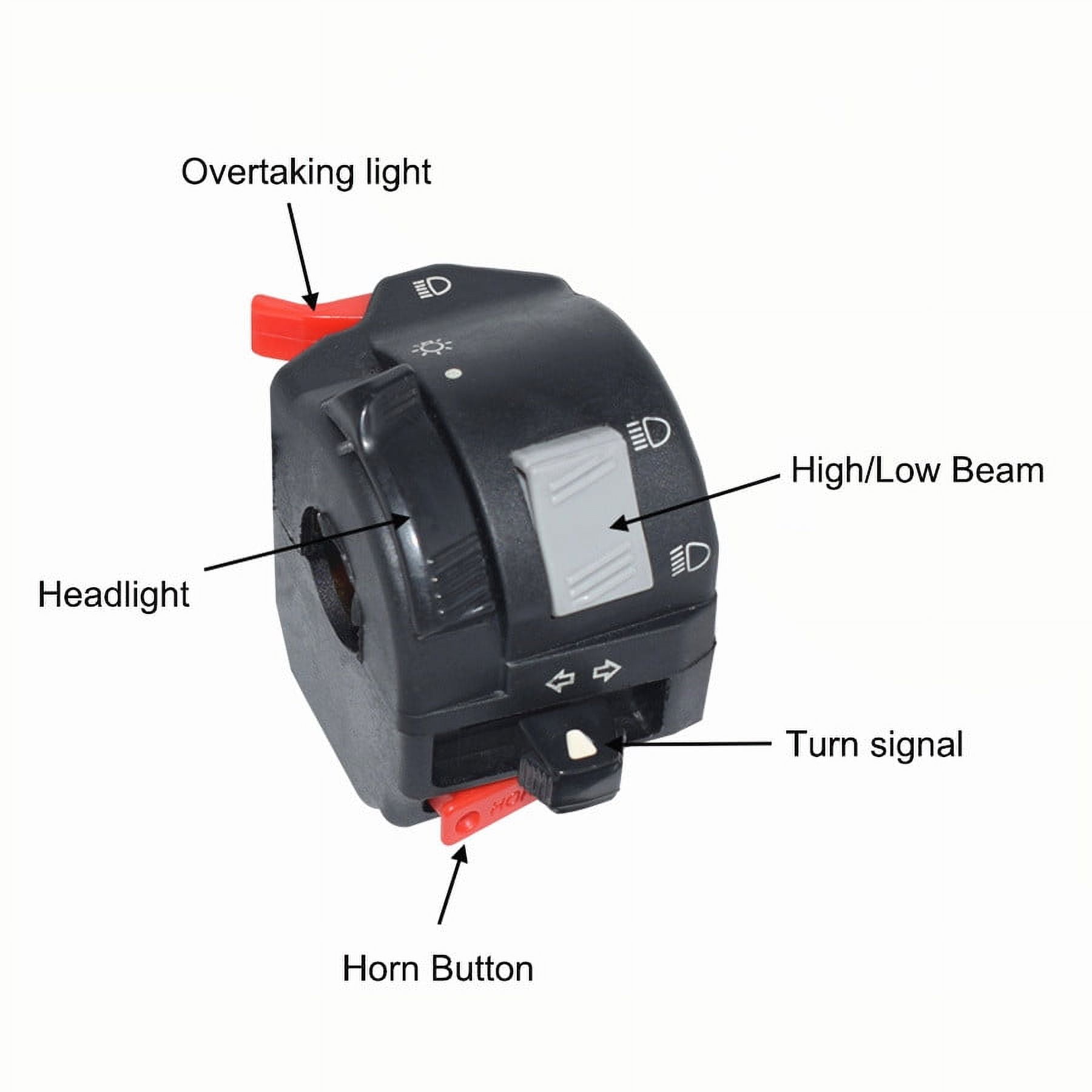 Phyun 22mm Universal Motorcycle ATV Handlebar Control Switches ...