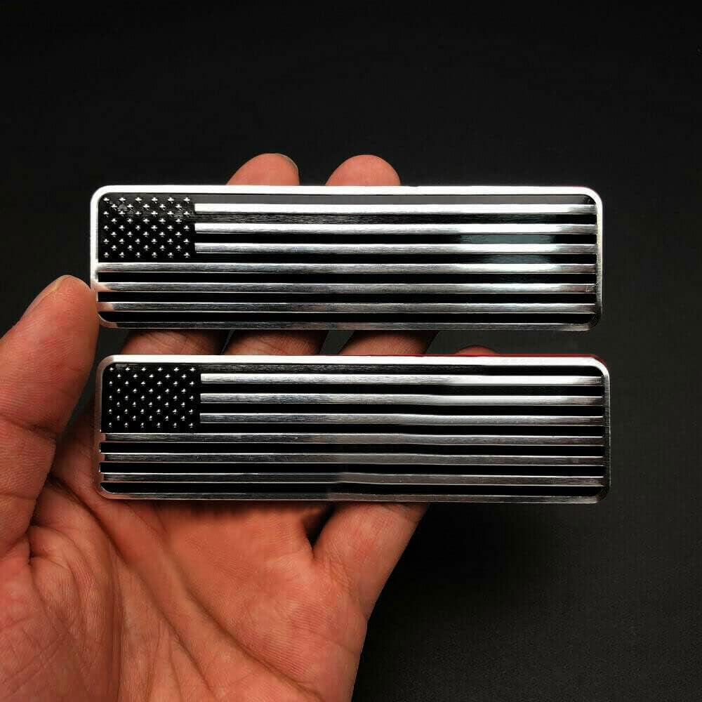 Phyun 2PCS Car Truck 3D Metal Usa Flag Sticker American Decal Body ...