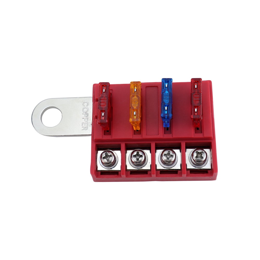 Phyun 4 Circuit Battery Terminal Fuse Block With Cover Battery Terminal ...