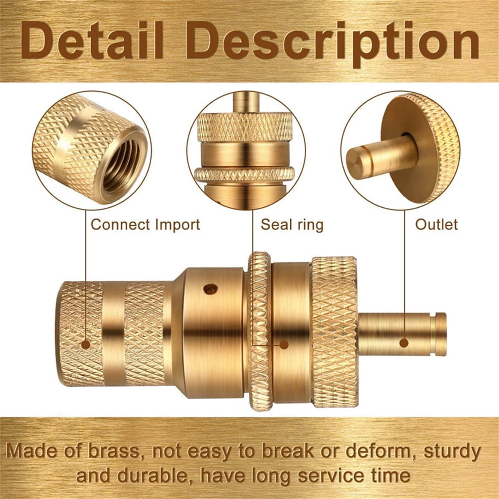 Phyun 4 PCS Brass Tire Deflators Kit Adjustable Automatic 6-30psi Air ...