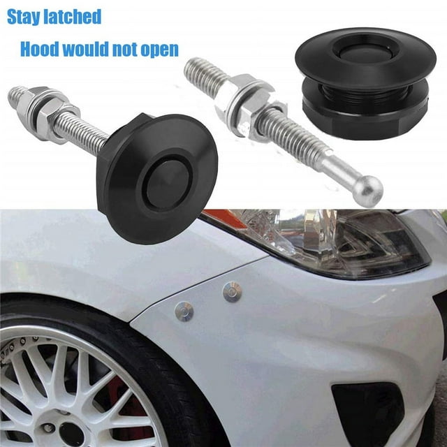 Phyun 4 Pcs Aluminum Quick Release Latches Push Button Racing Car Hood ...