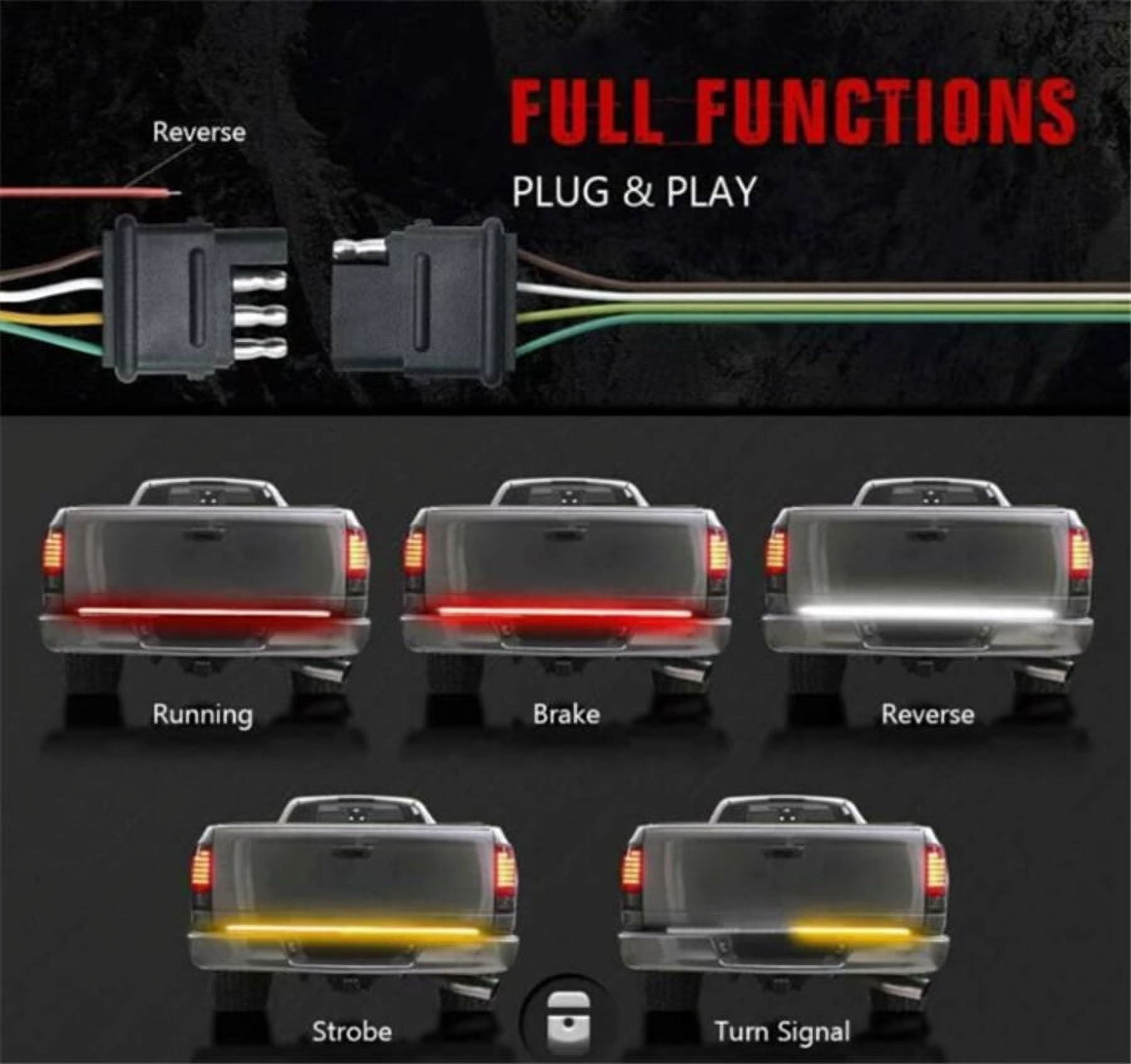 Phyun 49" Led Truck Tailgate Strip Light Bar Auto Four Row With Turn ...