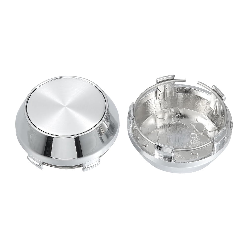 Phyun 4X For Wheel Center Cap Universal Rim Chrome Hub Cap 60Mm No Logo ...