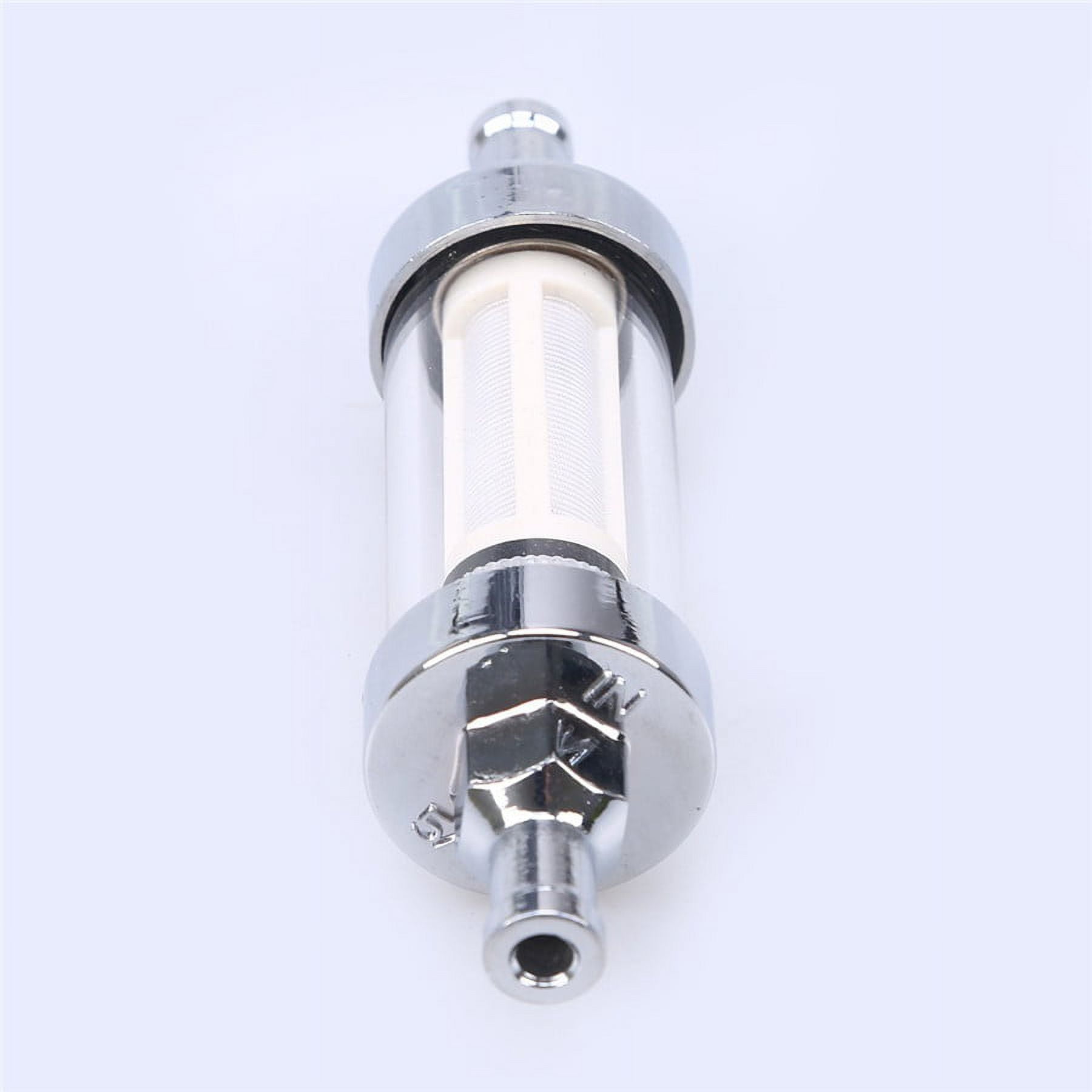 Phyun 5/16'' Universal Motorcycle Fuel Filter Meatl & Glass Petrol ...