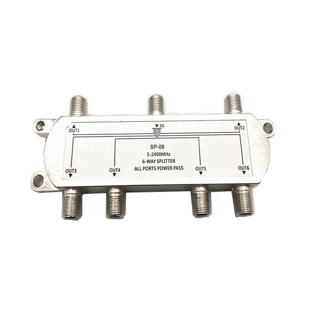 Phyun 6 Way Tv Splitter 5-2400 Mhz Coax Cable Adapter For Rg59 Rg6 Hdtv ...