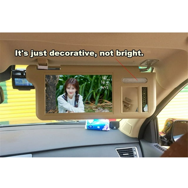 Phyun 7 Inch Gray Car Left Sun Visor Rear View Mirror Screen LCD ...