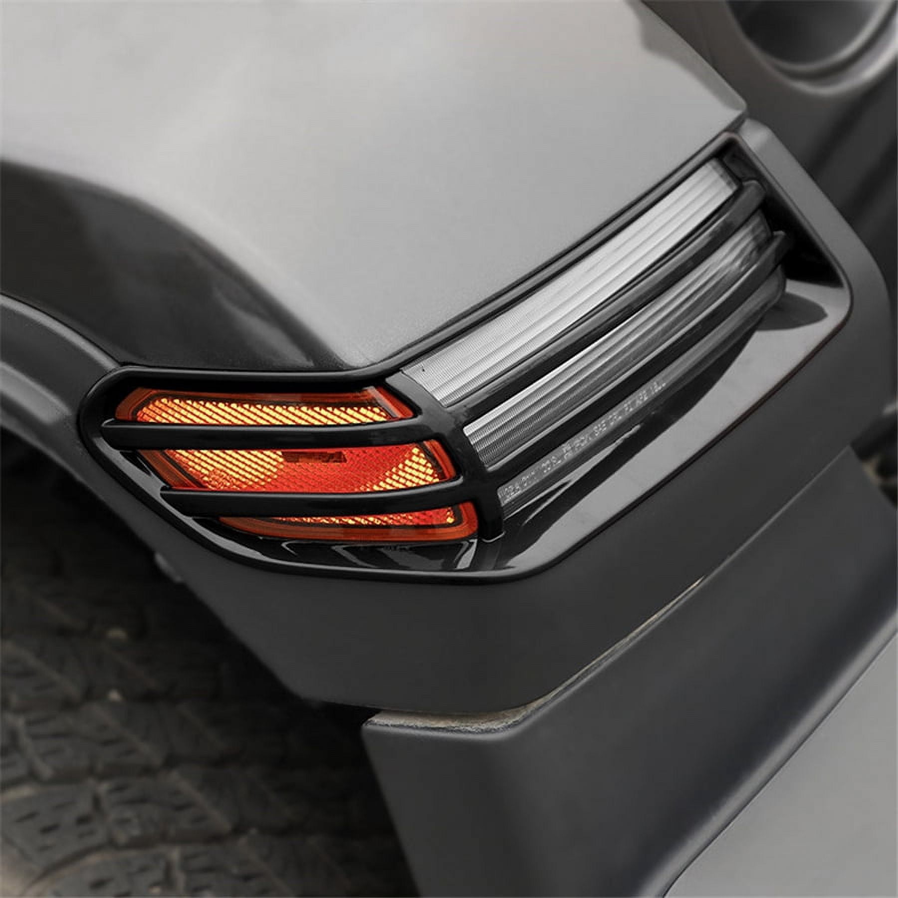 Phyun Black-Front Wheel Eyebrow Lamp Cover Trim For Jeep Wrangler Jl,Jt ...