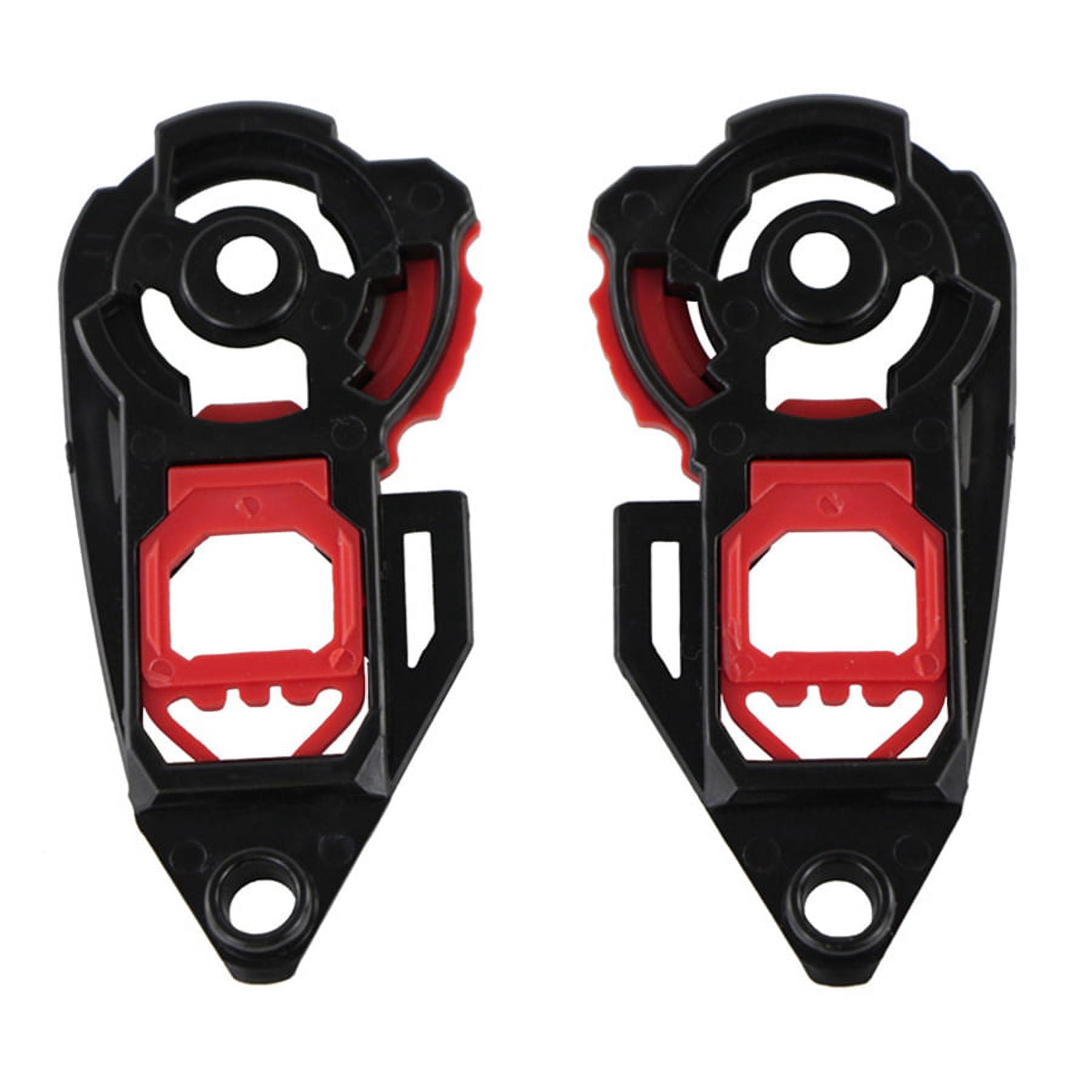 Phyun Black+Red Motorcycle Helmet Visor Shield Gear Base Plate Set For ...