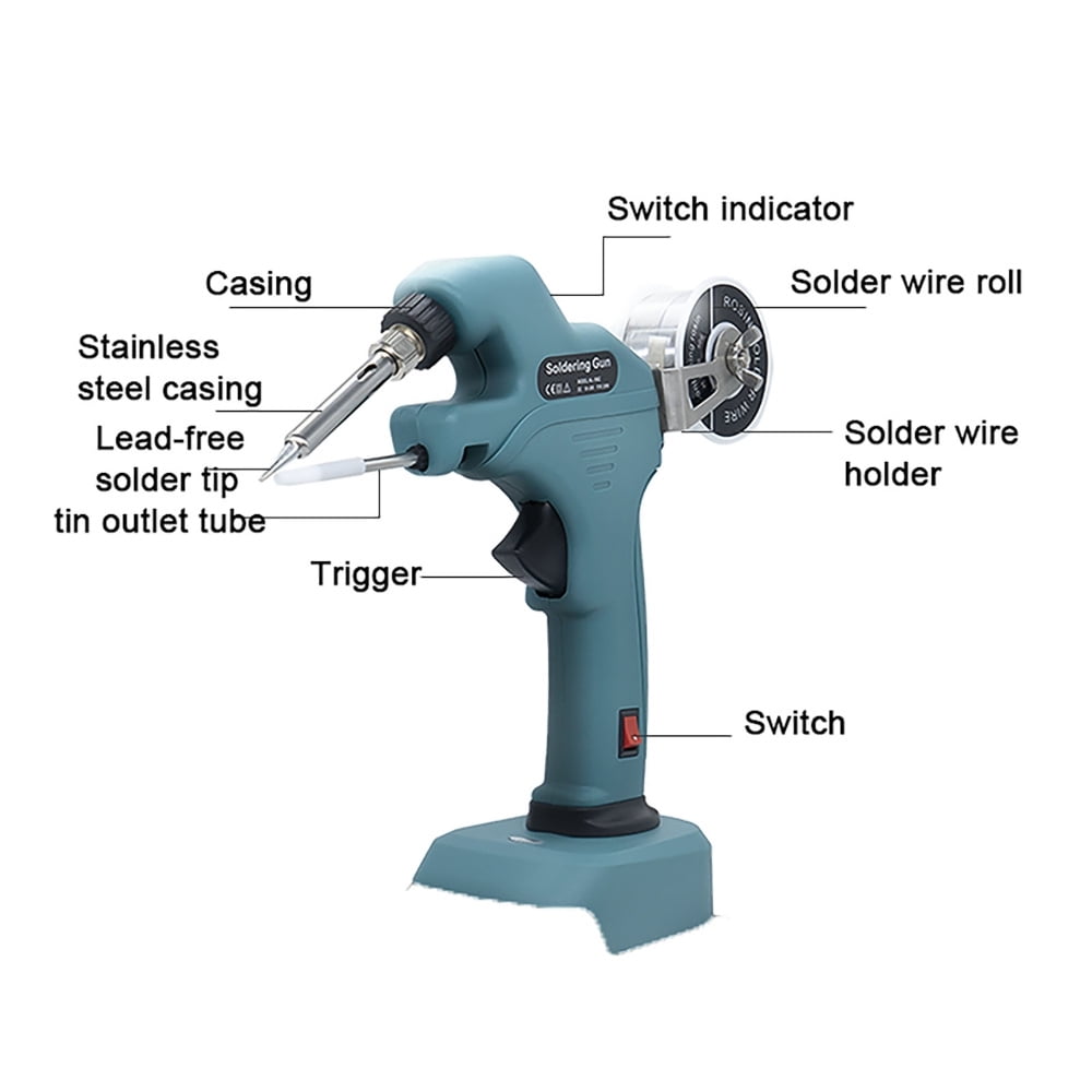 Phyun Cordless Hand-Held Soldering Gun For Makita 18V Lithium Battery ...
