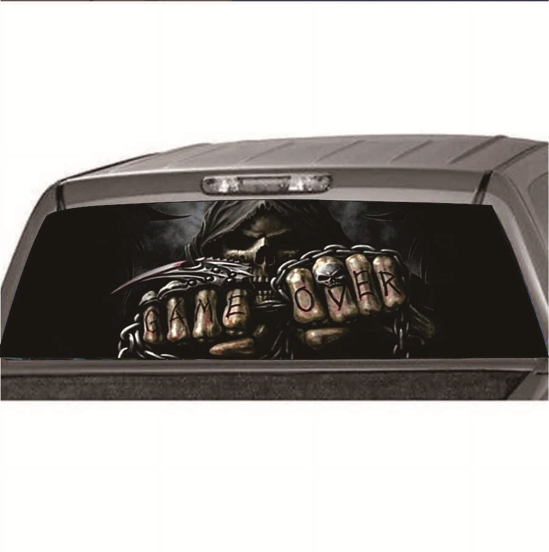 Phyun DIY Car Rear Window Skull Cool Decal Sticker for Truck SUV (22 ...