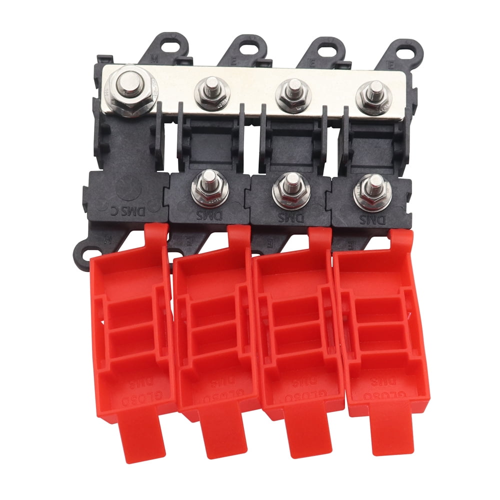 Phyun Distribution Block 1 in 3 out 3-Way Fuse Holder 200a Multi-pole Fuse Block - Walmart.com